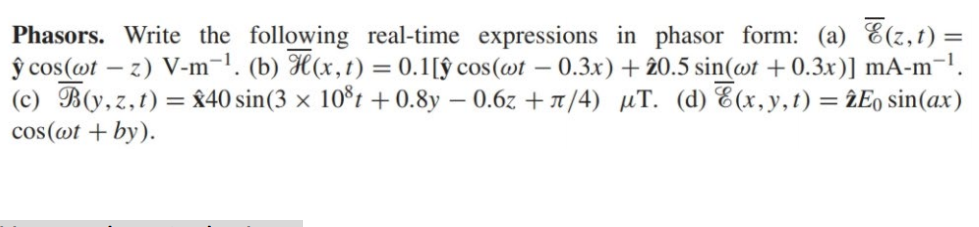 Solved Phasors. Write the following real-time expressions in | Chegg.com