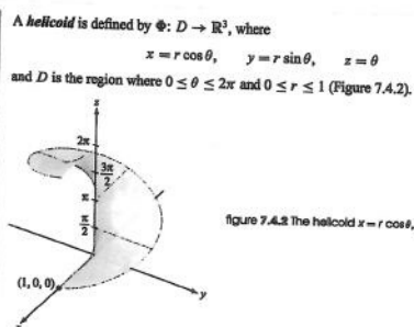 Solved Consider we have a helicoid: Now consider the helix, | Chegg.com