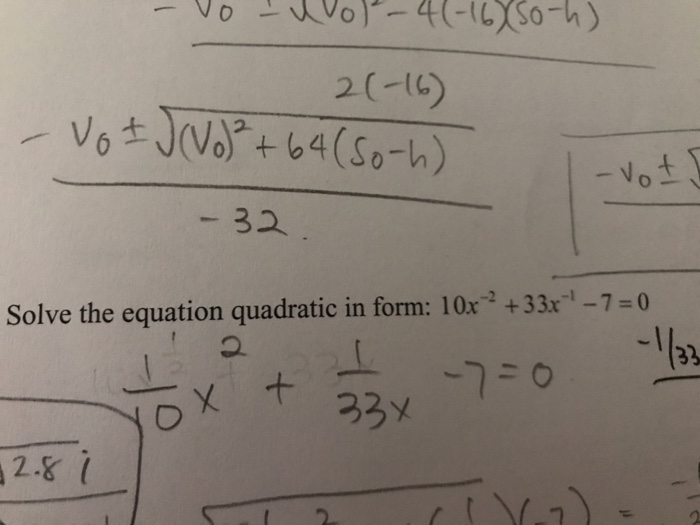 Solved 2(-1の -32 Solve the equation quadratic in form: 10x | Chegg.com