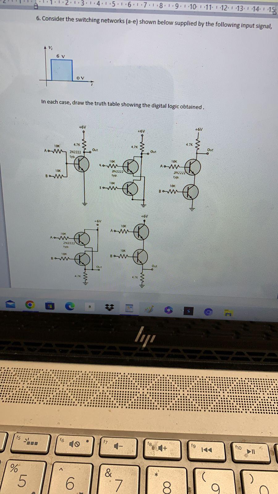 Solved 6. Consider the switching networks (a-e) shown below | Chegg.com