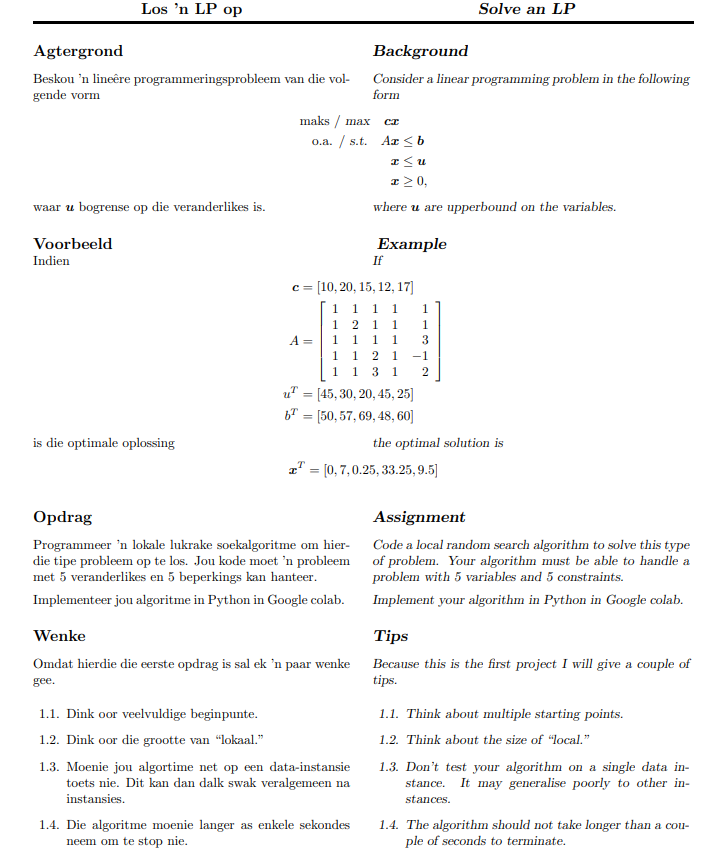 Solved maks / max cx o.a. / s.t. Ax≤bx≤ux≥0, waar u | Chegg.com