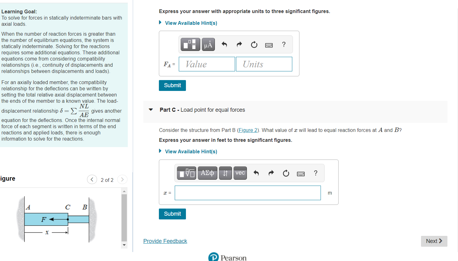 Solved Part A - Force with a known deflection Learning Goal: | Chegg.com