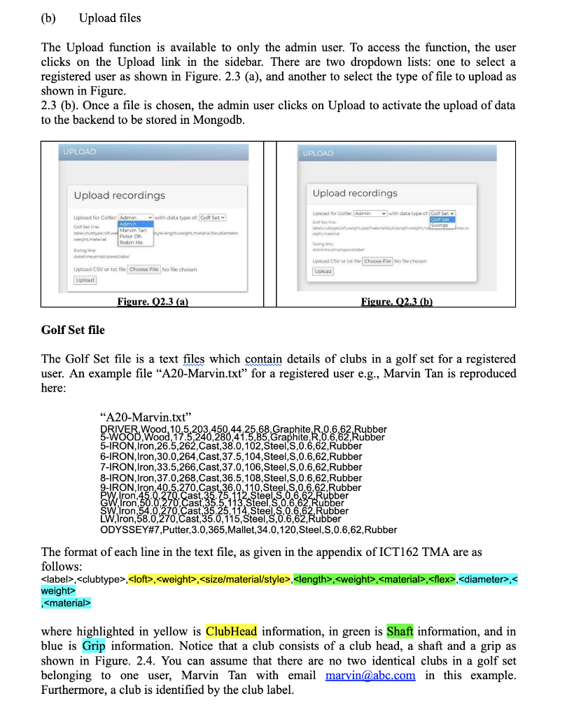 (b) Upload files The Upload function is available to | Chegg.com
