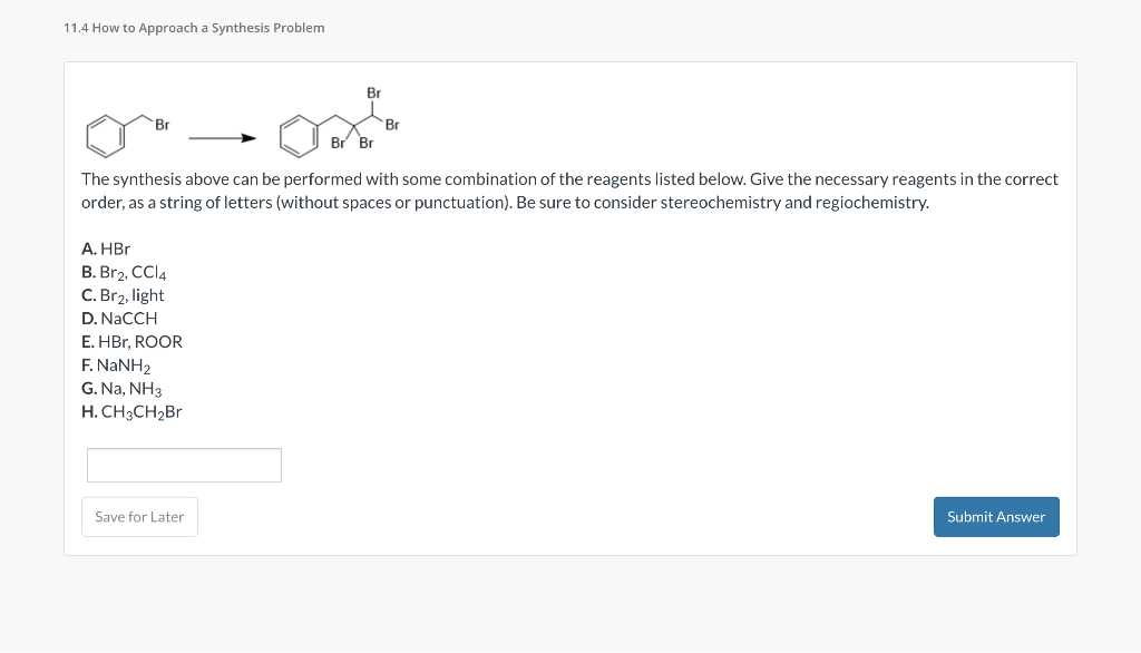 Solved 11.4 How to Approach a Synthesis Problem The | Chegg.com