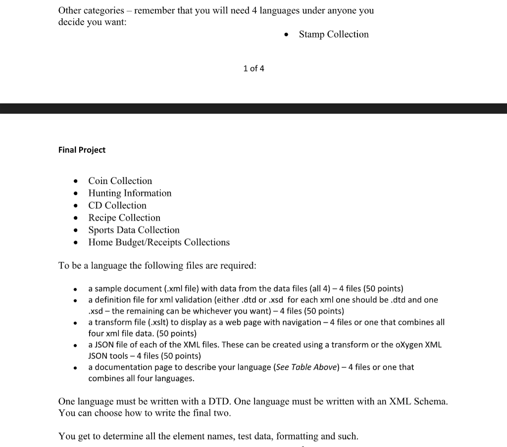 Solved Final Project Overall goal: This scenario for the | Chegg.com