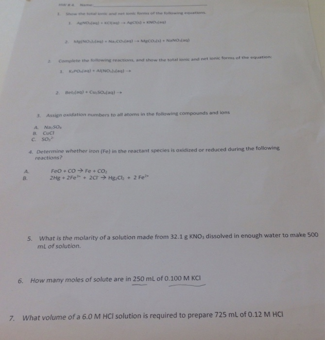 Solved Show the total ionic and net ionic forms of the | Chegg.com