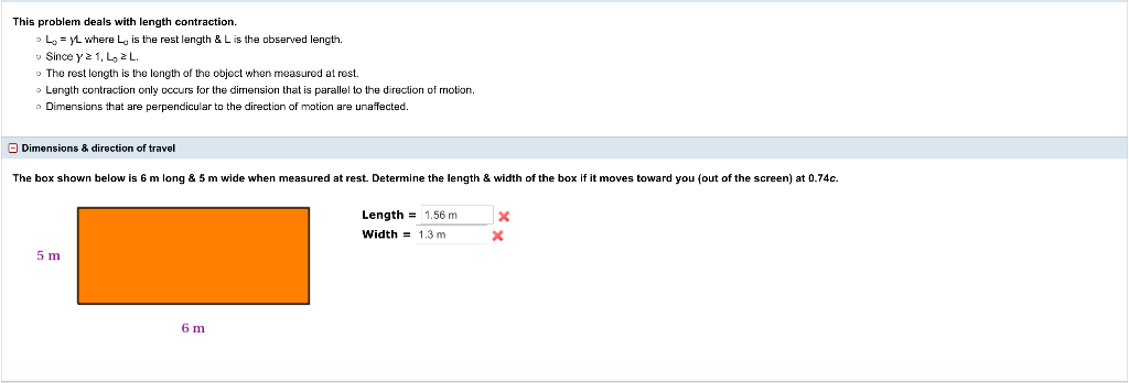 Solved o This problem deals with length contraction. LoyL | Chegg.com