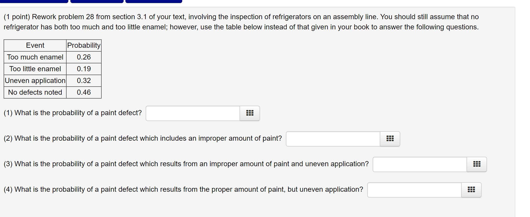 Solved (1 point) Rework problem 28 from section 3.1 of your | Chegg.com
