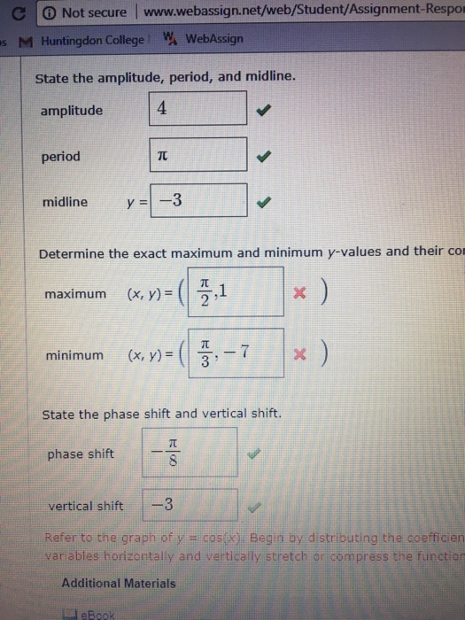 Solved Graph one full period of the function, starting at | Chegg.com