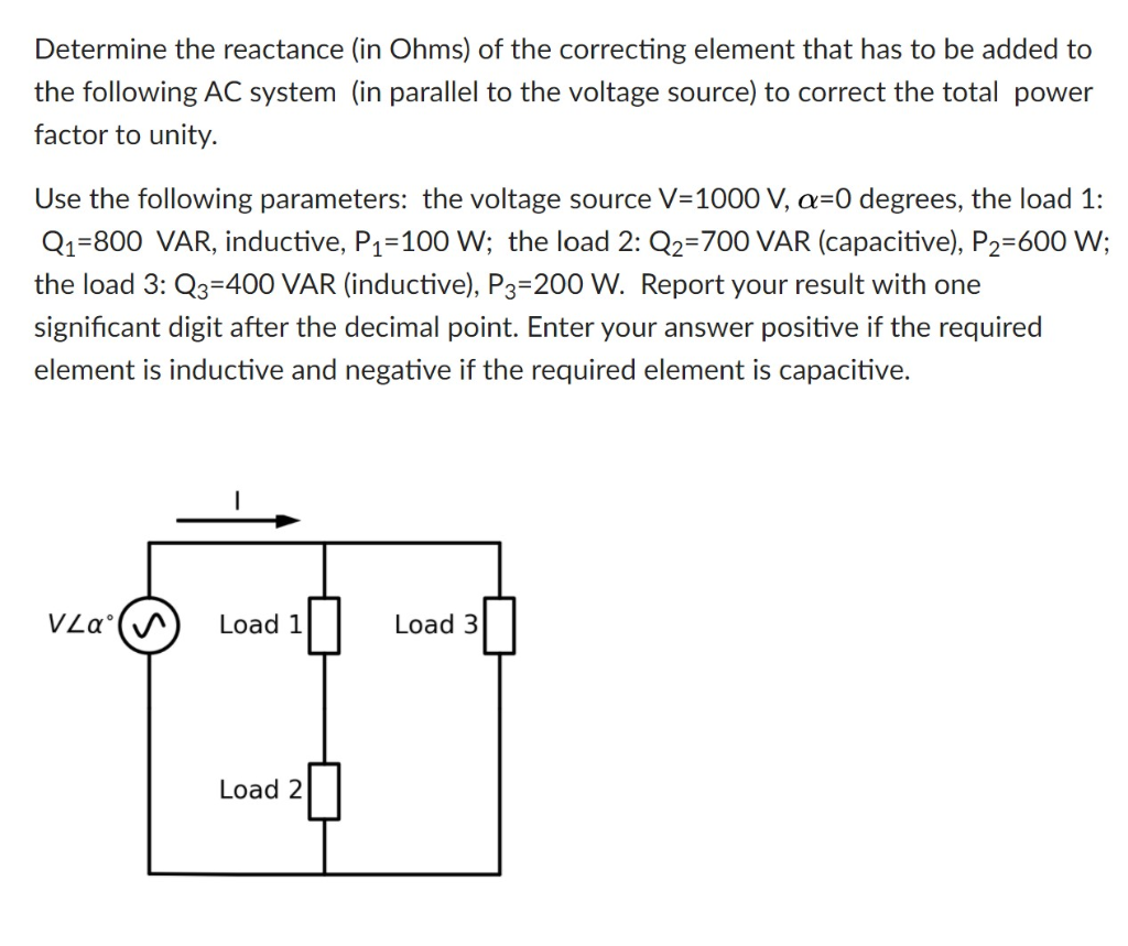 Solved Find the total power factor for the following AC | Chegg.com