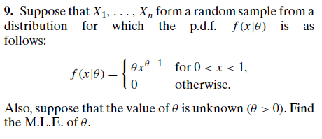 Solved 13. Suppose that X1,…,Xn form a random sample from a | Chegg.com