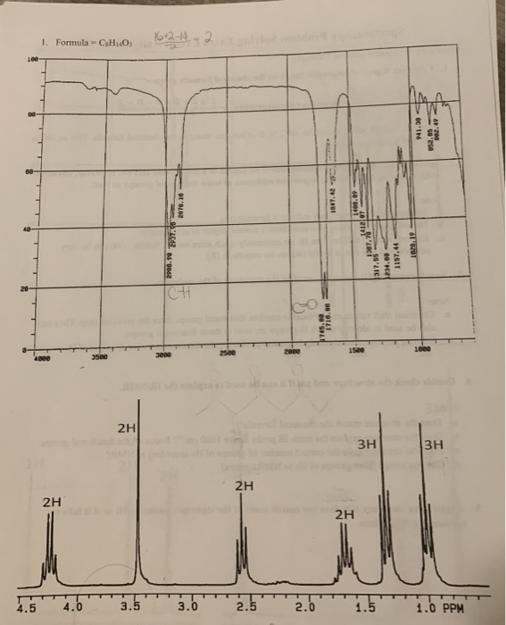 Solved Find the structure of C8H14O3 based on its IR and NMR | Chegg.com
