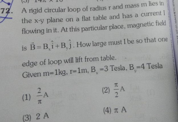 Solved (3) 14ルス 10 T. A rigid circular loop of radius r and | Chegg.com