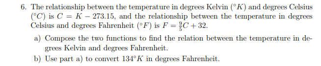 Solved 6. The relationship between the temperature in | Chegg.com