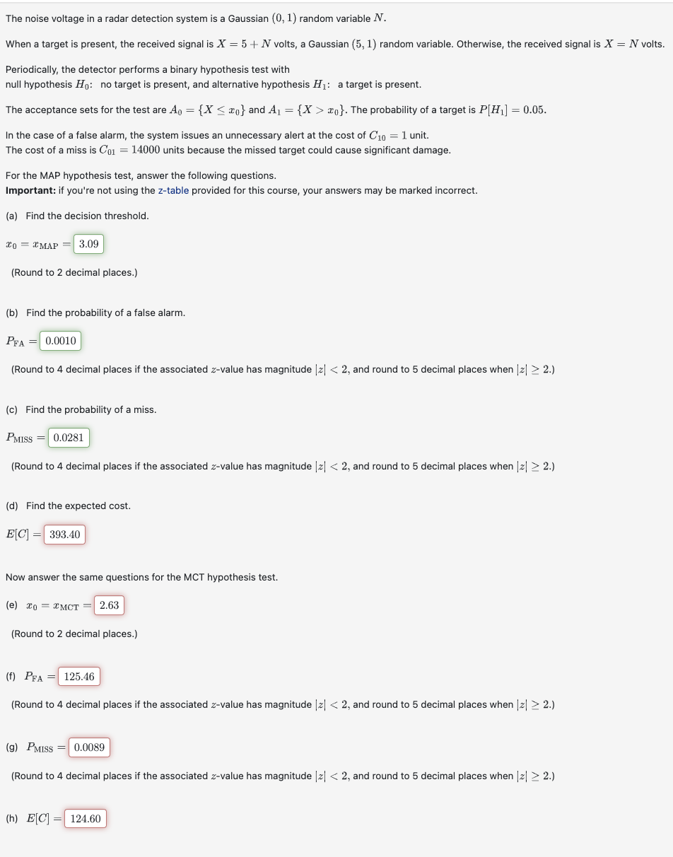 Solved by an EXPERT The noise voltage in ﻿a radar detection system is ﻿a | Chegg.com