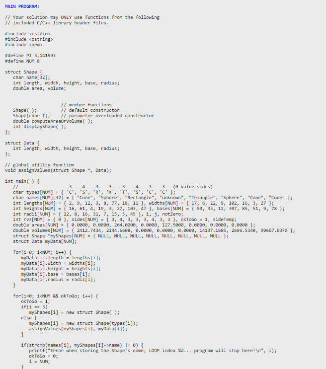 Solved SPECIFICATIONS: Given the following symbolic | Chegg.com