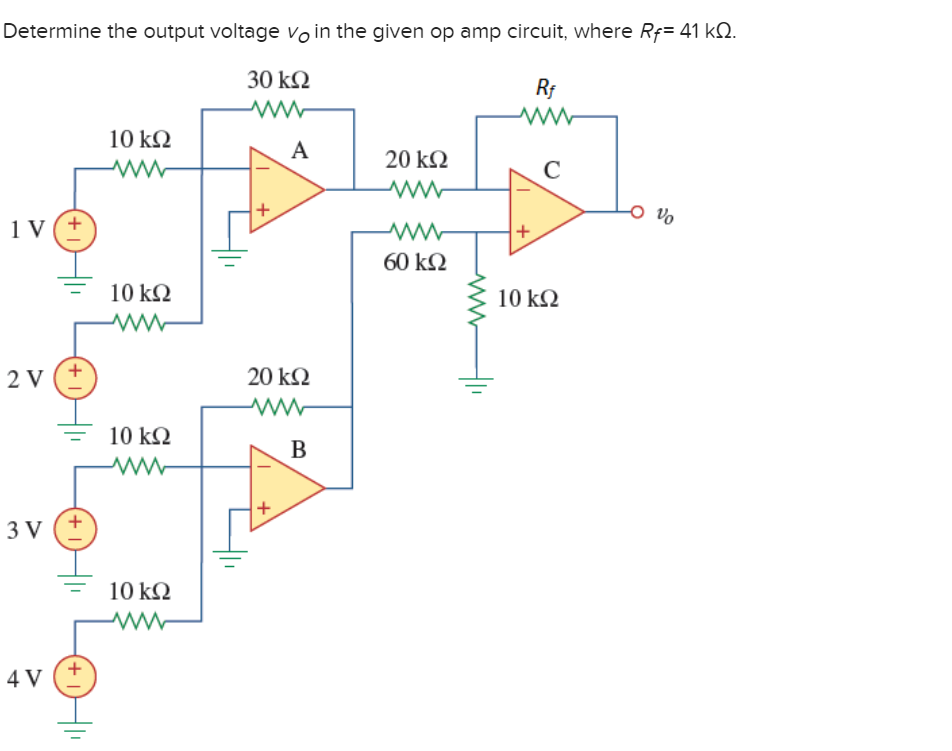 Solved Determine the output voltage vQ in the given op amp | Chegg.com