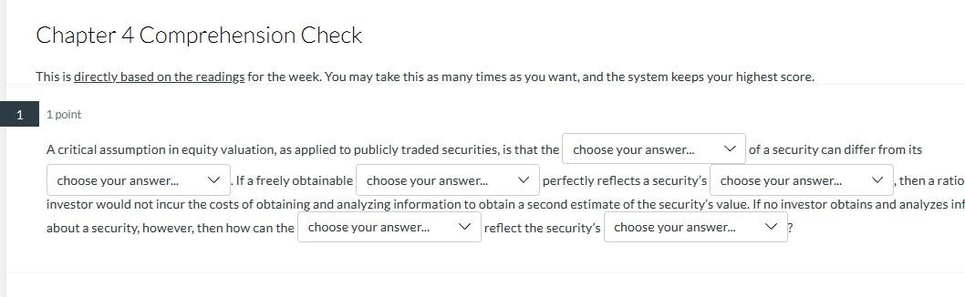 Solved Chapter 4 Comprehension Check This is directly based | Chegg.com