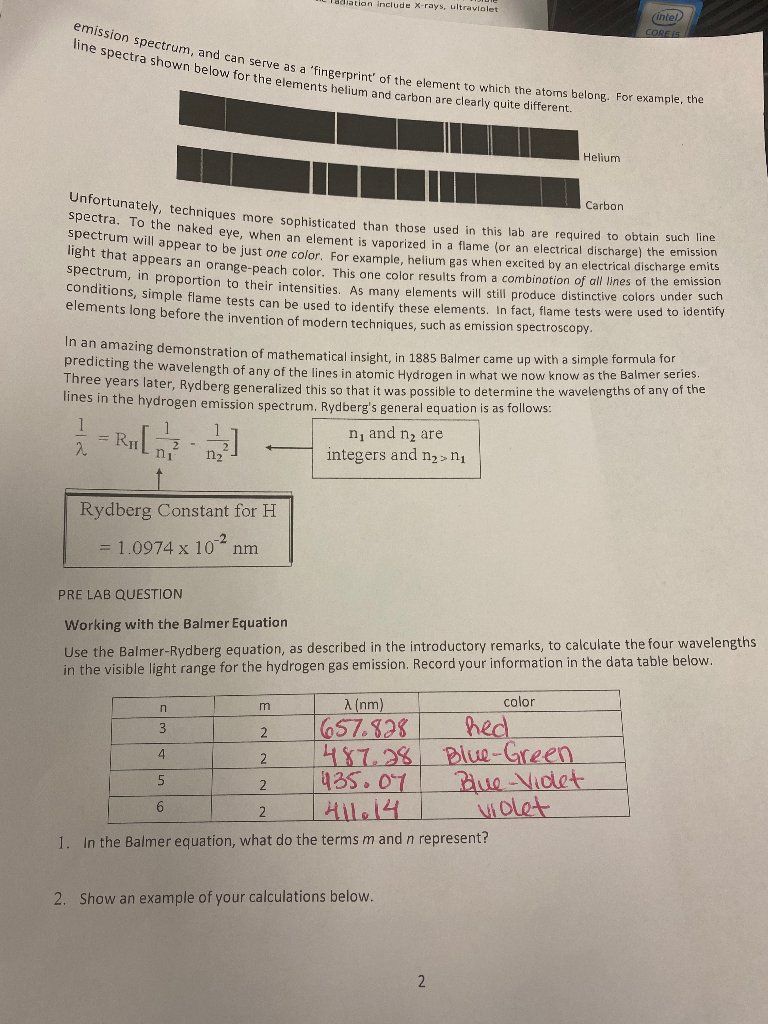 Solved emission spectrum, and can serve as a 'fingerprint' | Chegg.com