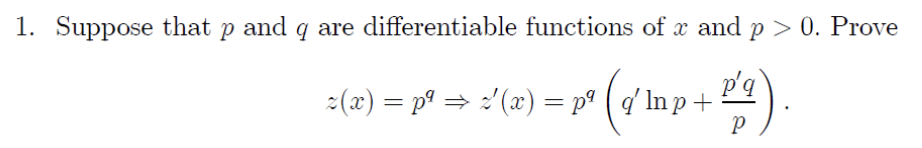 Solved Suppose that p ﻿and q ﻿are differentiable functions | Chegg.com