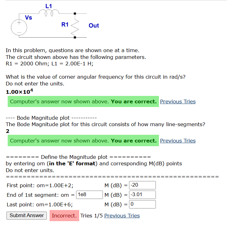 Solved In this problem, questions are shown one at a time. | Chegg.com