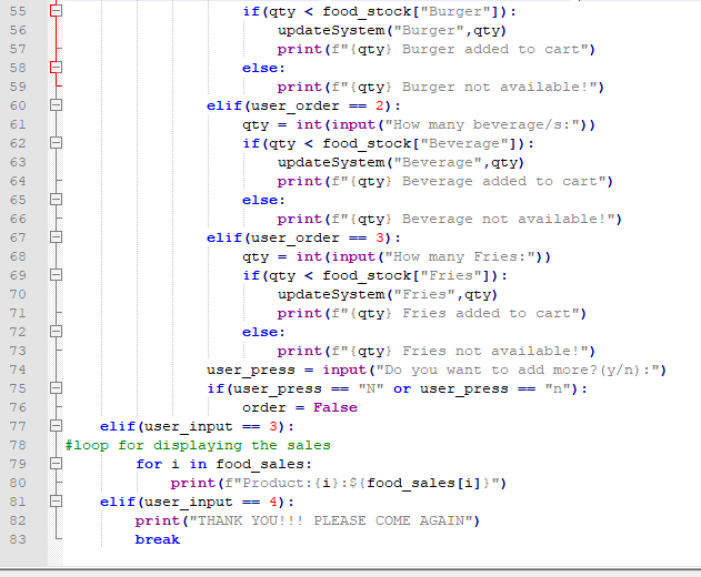 Solved Python. the system is working BUT i want to add | Chegg.com