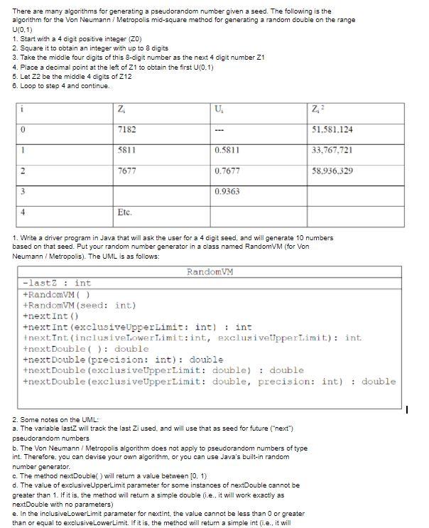 There are many algorithms for generating a | Chegg.com