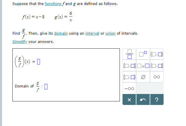 Solved Suppose that the functions fand g are defined as | Chegg.com