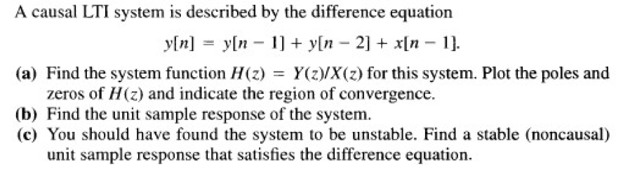 Solved A causal LTI system is described by the difference | Chegg.com
