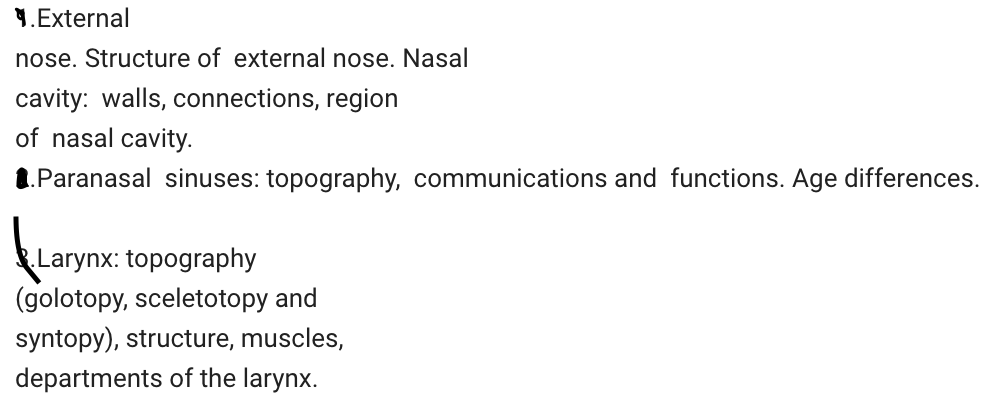 Solved 4. External nose. Structure of external nose. Nasal | Chegg.com
