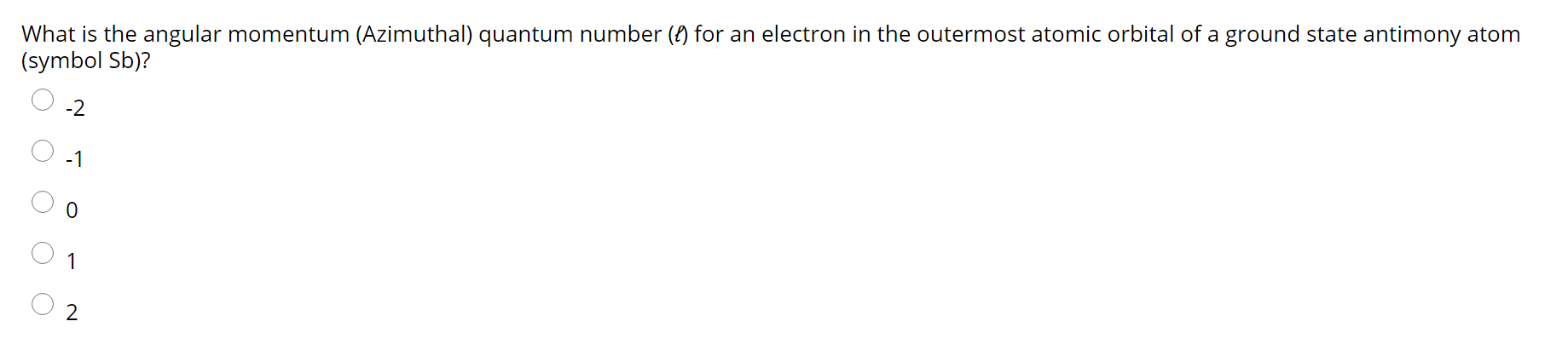 Solved What is the angular momentum (Azimuthal) quantum | Chegg.com