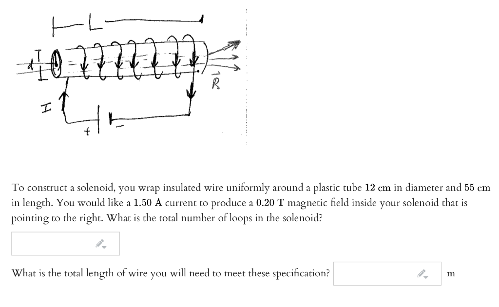 Solved I + To construct a solenoid, you wrap insulated wire | Chegg.com