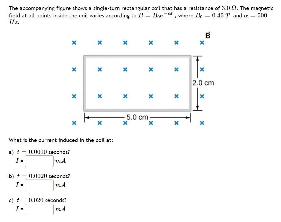 Solved The accompanying figure shows a single-turn | Chegg.com