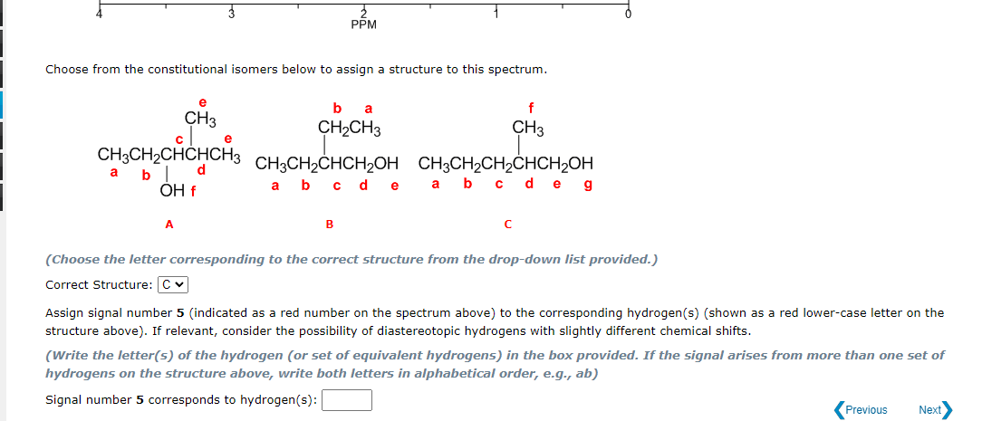 Solved The following is the predicted 1H-NMR spectrum for an | Chegg.com
