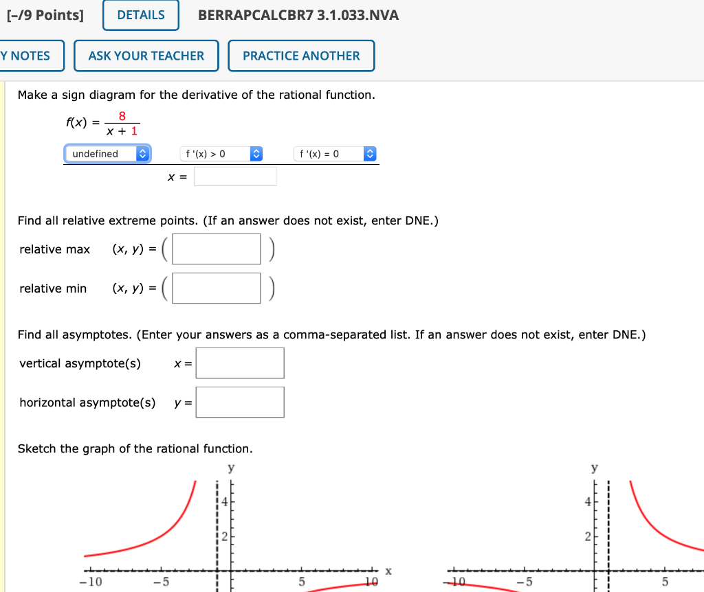 Solved 7. [6/10 Points] DETAILS PREVIOUS ANSWERS | Chegg.com