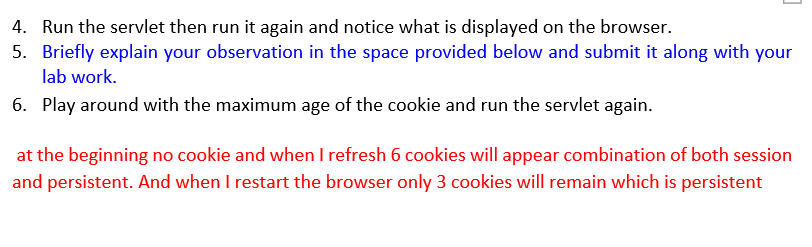 TASK 2: Session vs Persistent Cookies The aim of this | Chegg.com