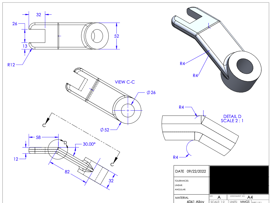 Solved Please design in SOLIDWORKS for this tilted | Chegg.com