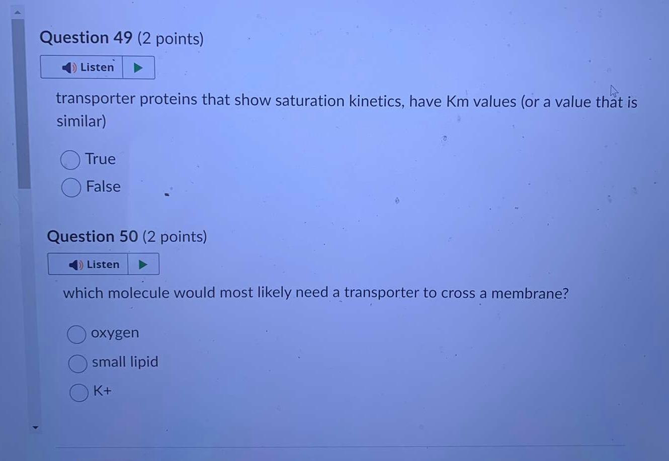 [Solved]: transporter proteins that show saturation kineti