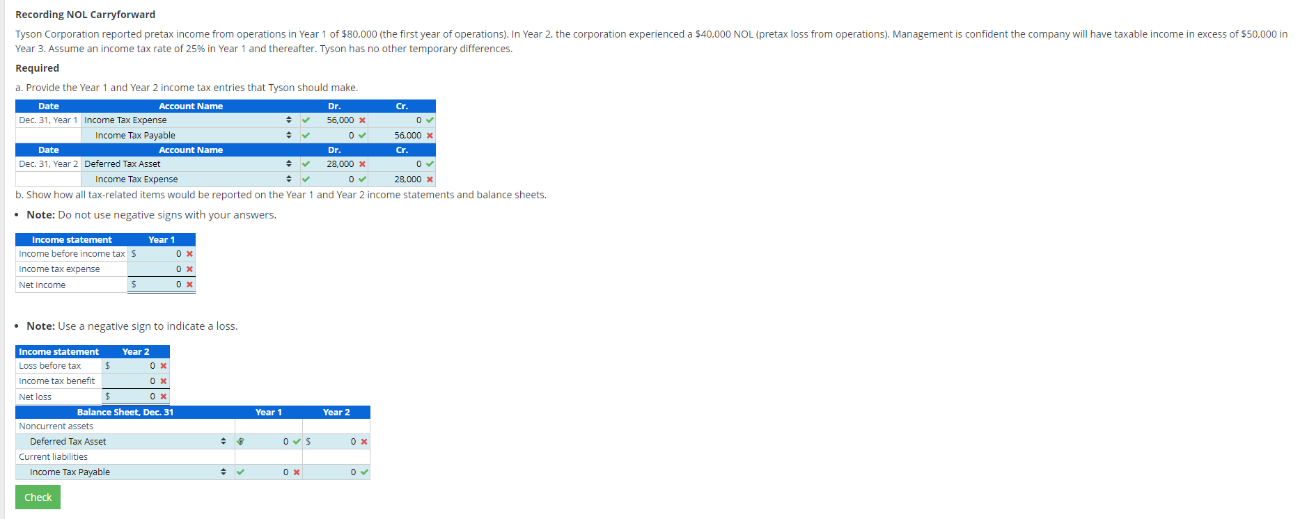 Solved Recording NOL Carryforward Year 3. Assume an income | Chegg.com