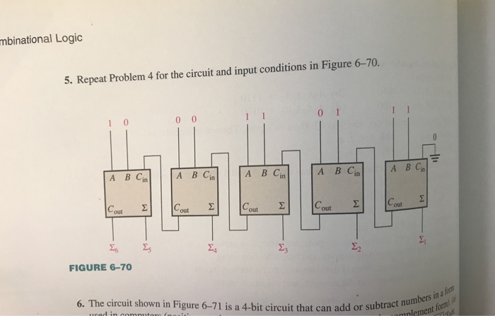 Solved Section 6-2 Parallel Binary Adders For the operation | Chegg.com
