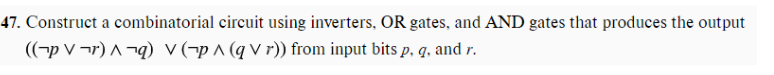 Solved construct a combinational circuit Find the output of | Chegg.com