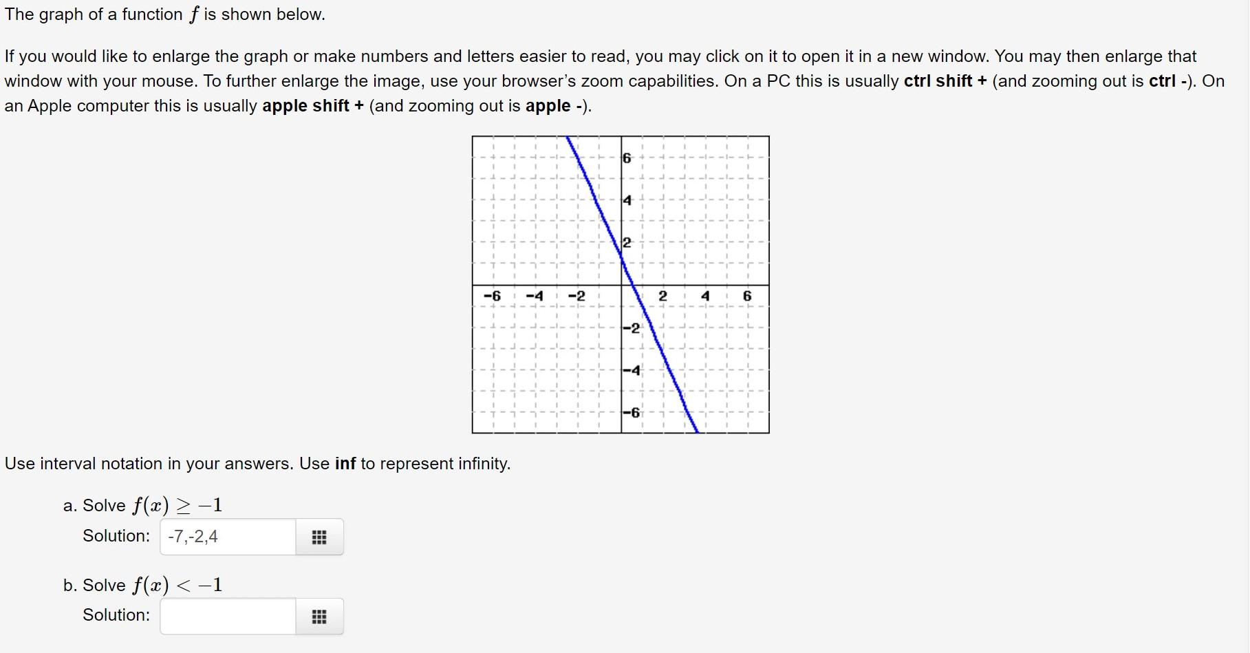 Solved If you would like to enlarge the graph or make | Chegg.com