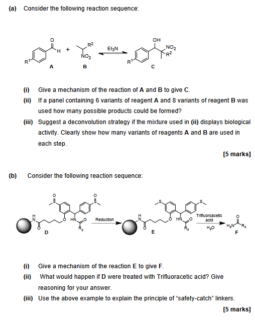 Solved (a) ﻿Consider the following reaction sequence: (i) | Chegg.com