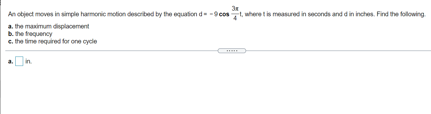 Solved Зл An object moves in simple harmonic motion | Chegg.com