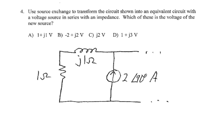 Solved Use source exchange to transform the circuit shown | Chegg.com