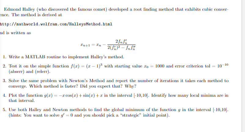 Solved Edmond Halley (who discovered the famous comet) | Chegg.com