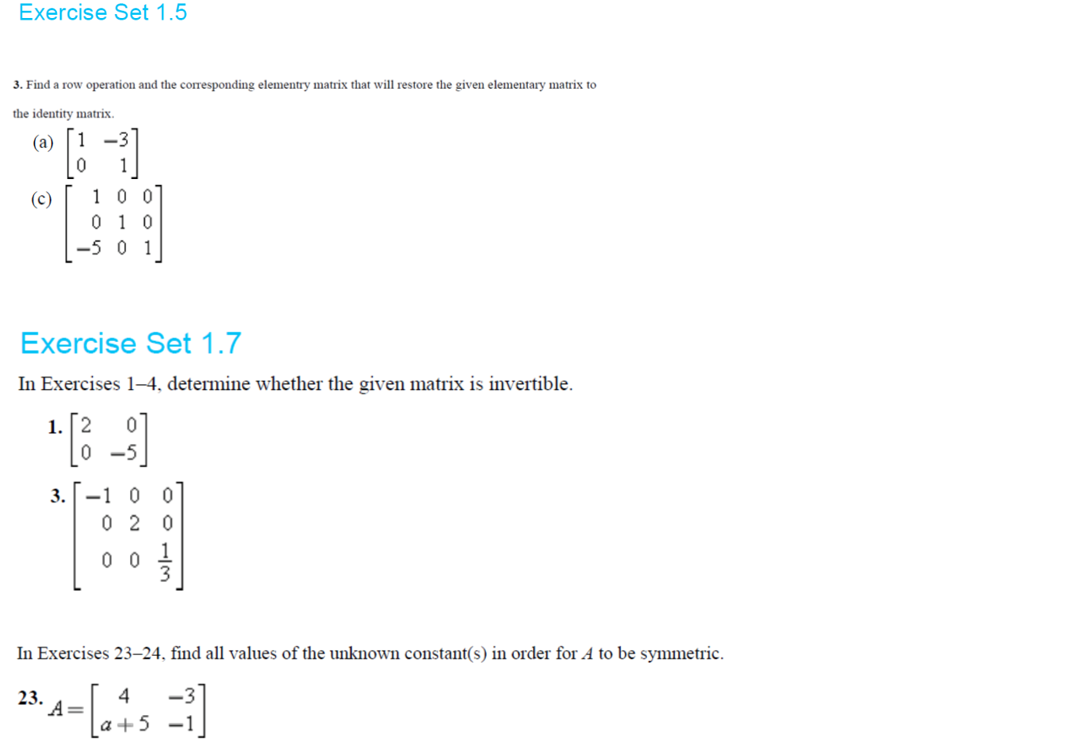 Solved Exercise Set 1.1 1. In each part, determine whether | Chegg.com