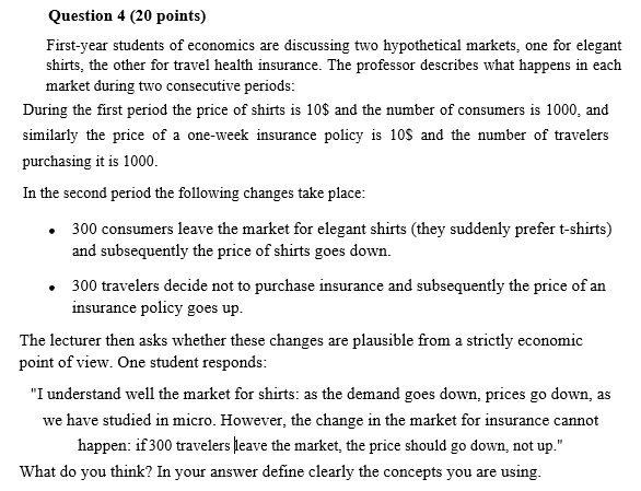 Solved Question 4 (20 points) First-year students of | Chegg.com