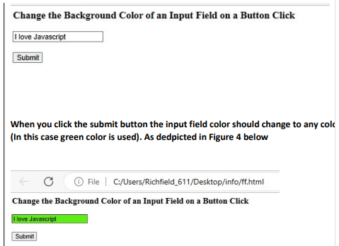 Solved You are required to use JavaScript onclick event to | Chegg.com