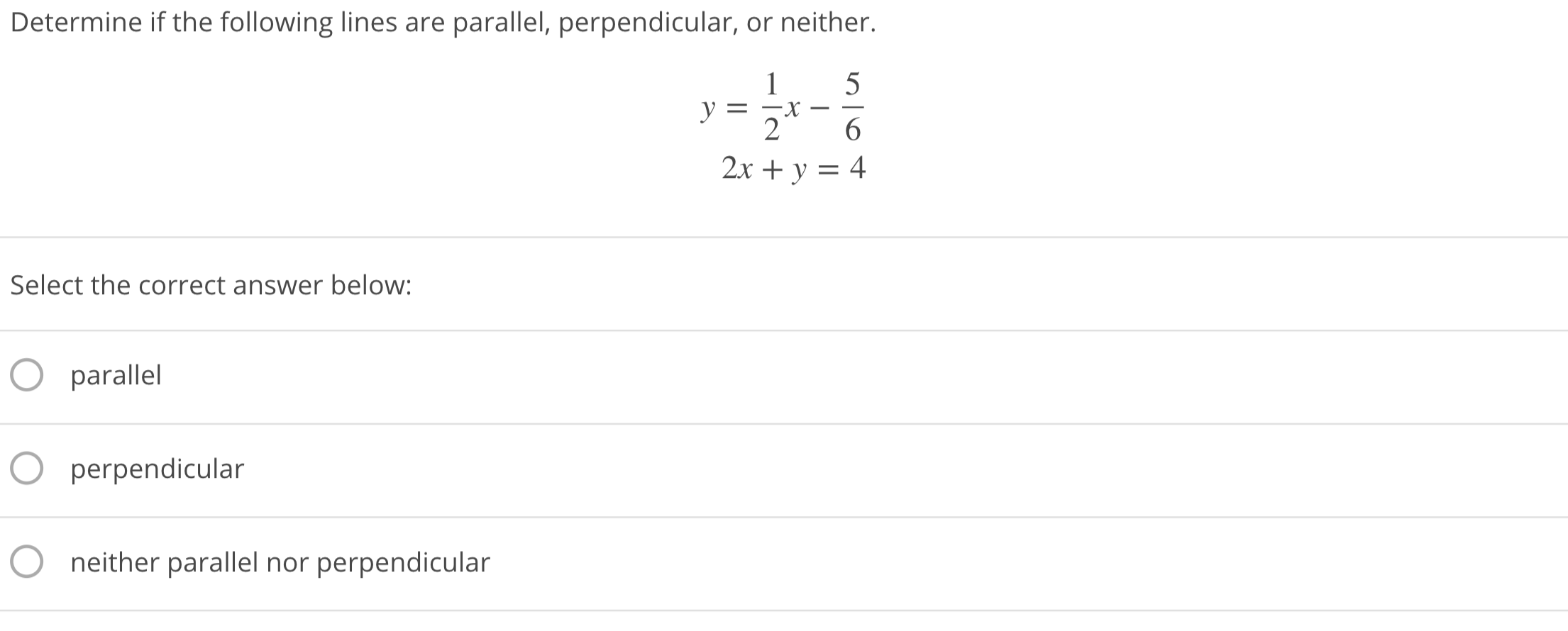 Solved Determine if the following lines are parallel, | Chegg.com